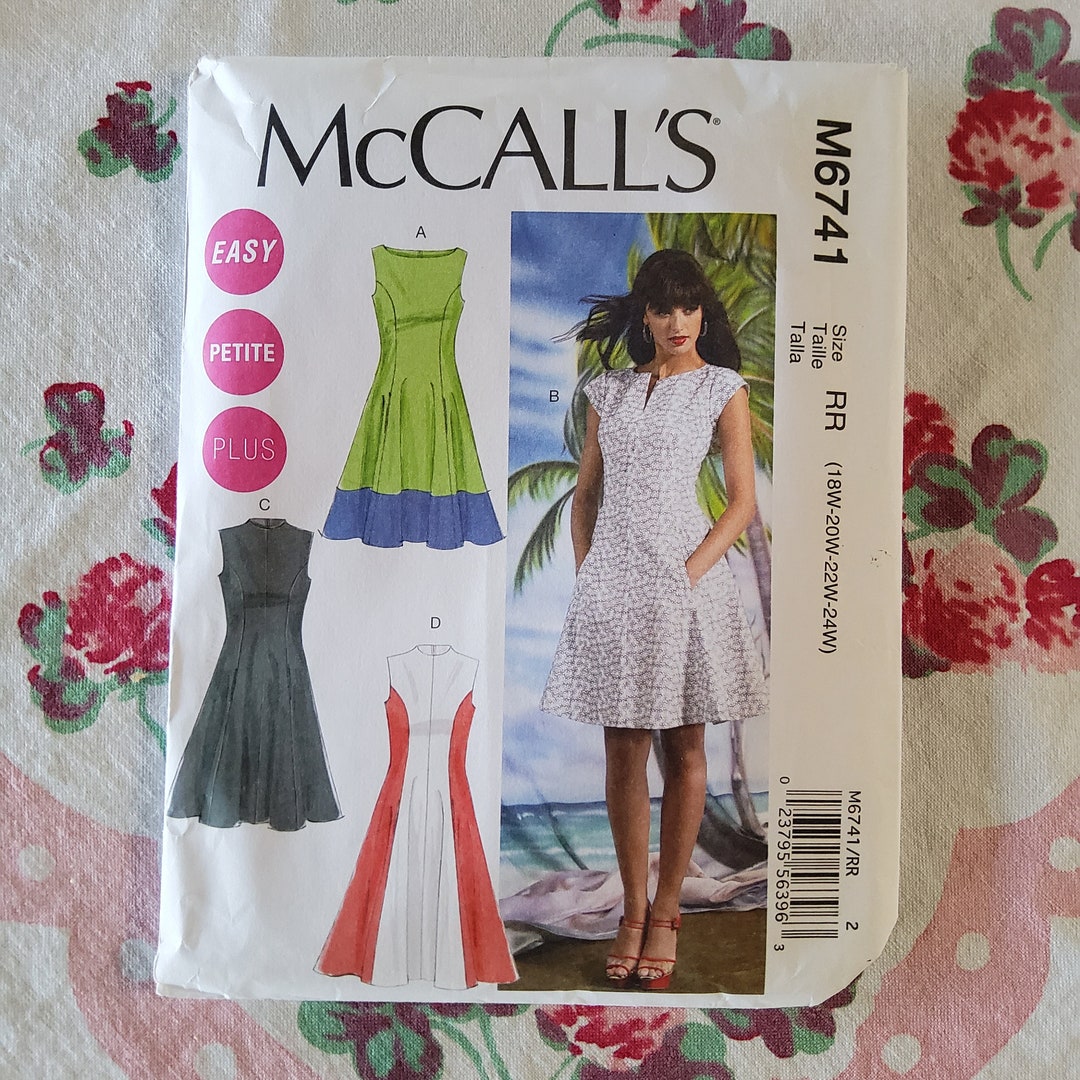 Mccalls 6741 Complete Uncut Factory Folds Sewing Pattern Princess Seam ...