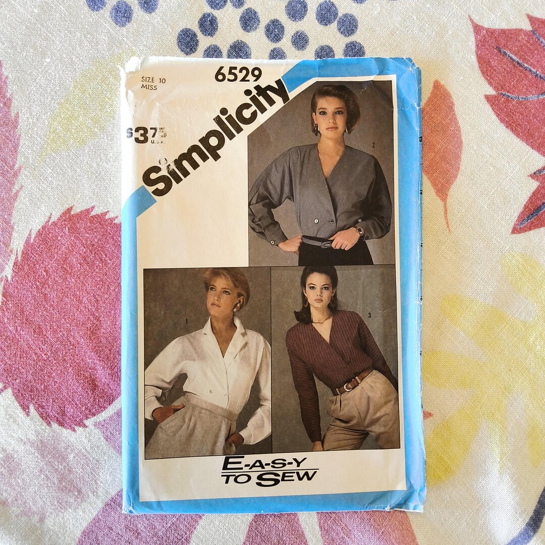 Simplicity 6529 Complete Uncut Factory Folds Vintage 1984 80s Sewing ...