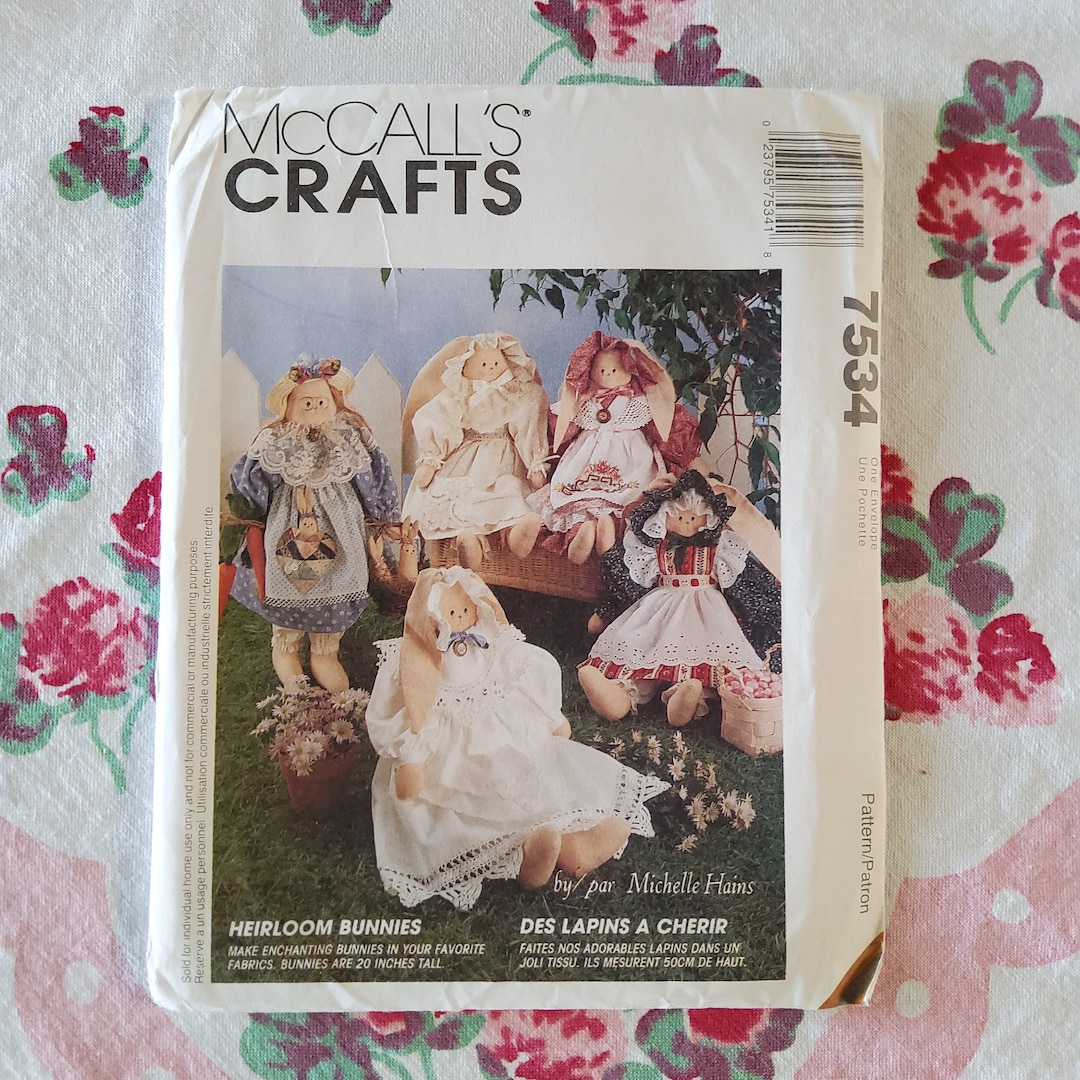 Mccalls Crafts 7534 Complete Uncut Factory Folds Vintage 90s Muslin ...