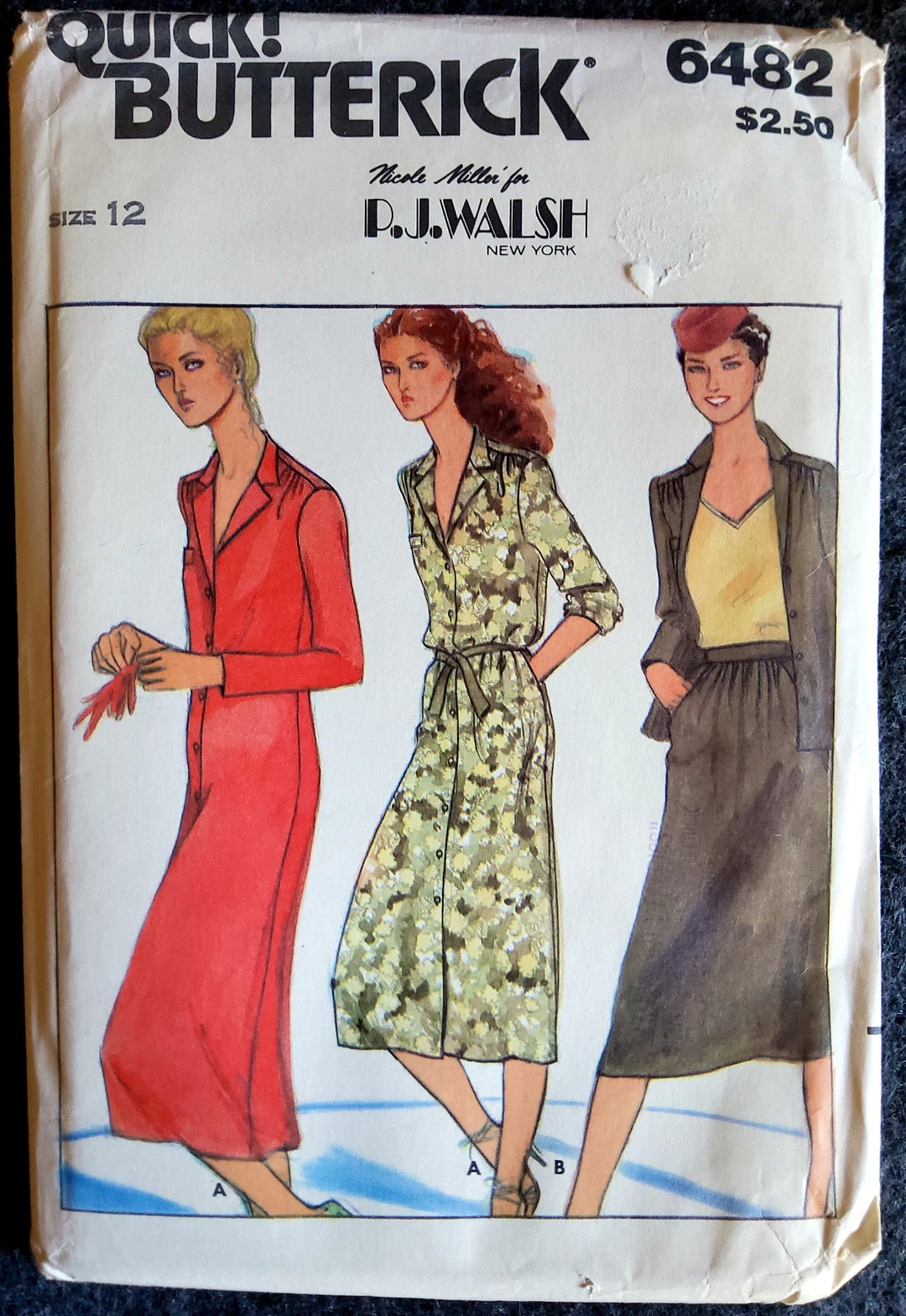 Butterick Quick! 6482 Complete Uncut Factory Folds Vintage 70s Nicole ...