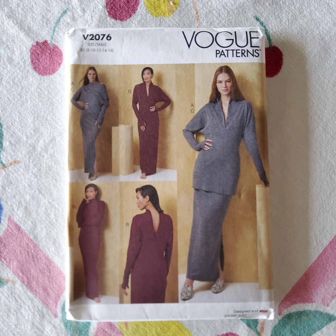 Vogue 2076 Complete Uncut Factory Folds 2024 Sewing Pattern Soft ...
