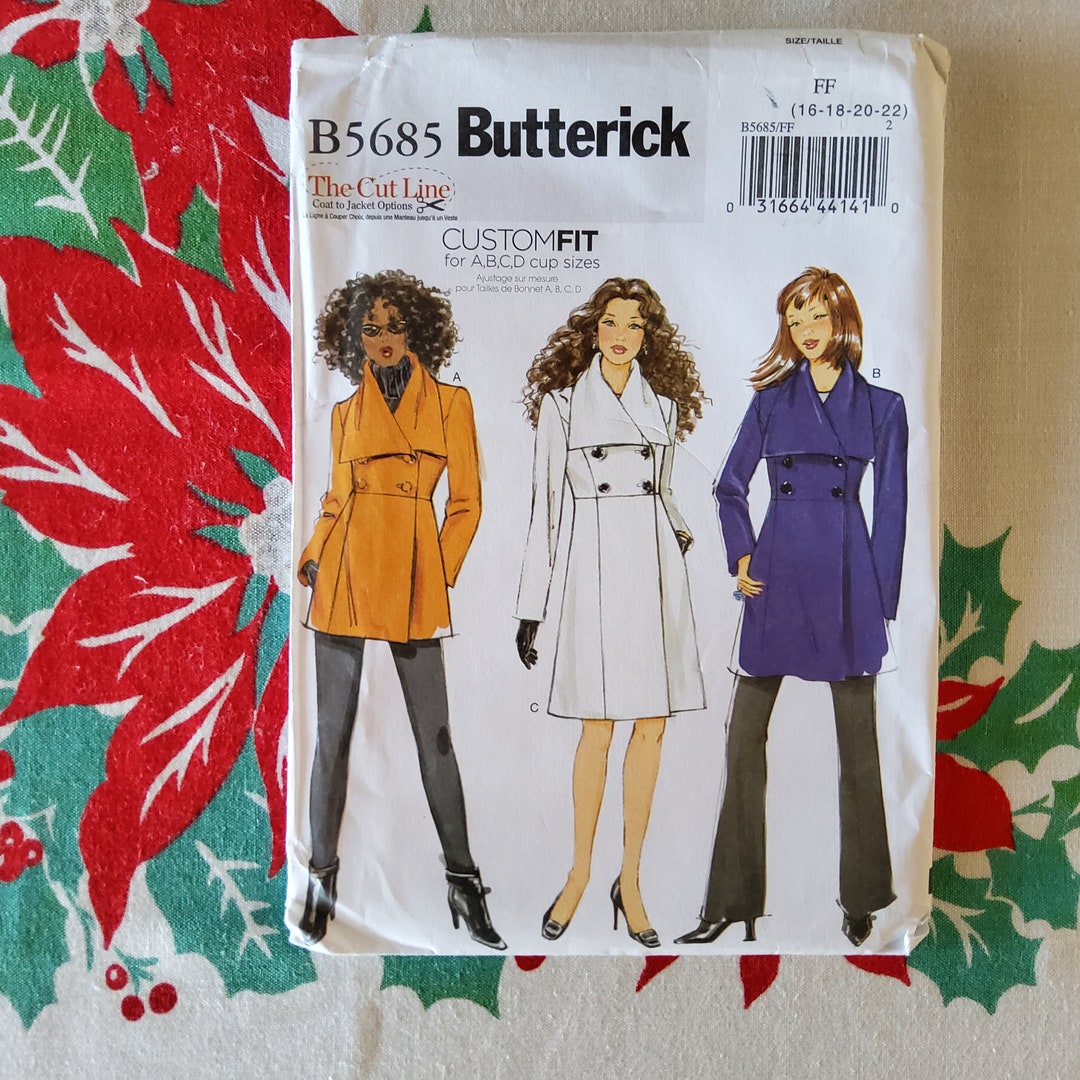 Butterick 5685 Complete Uncut Factory Folds Sewing Pattern Double ...