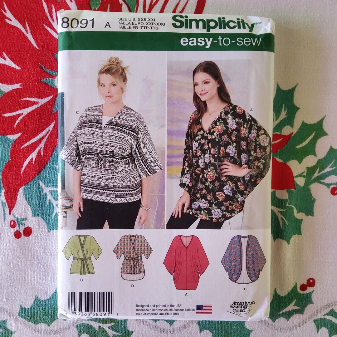 Simplicity 8091 Complete Uncut Factory Folds Sewing Pattern Inclusive ...