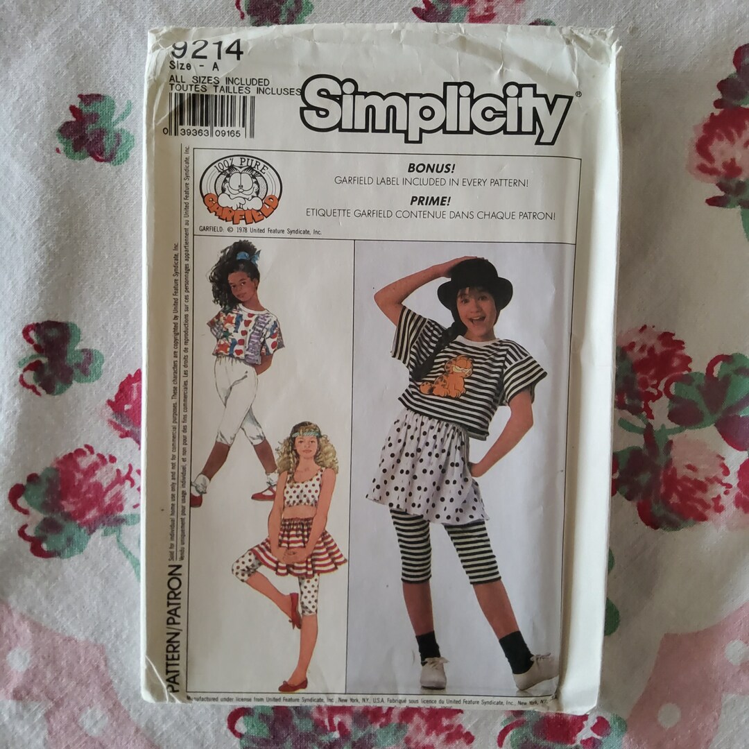 Simplicity 9214 Complete Uncut Factory Folds Vintage 80s Sewing Pattern ...