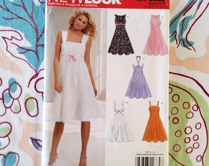 New Look 6638 Complete Uncut Factory Folds Sewign Pattern Girls Layered ...