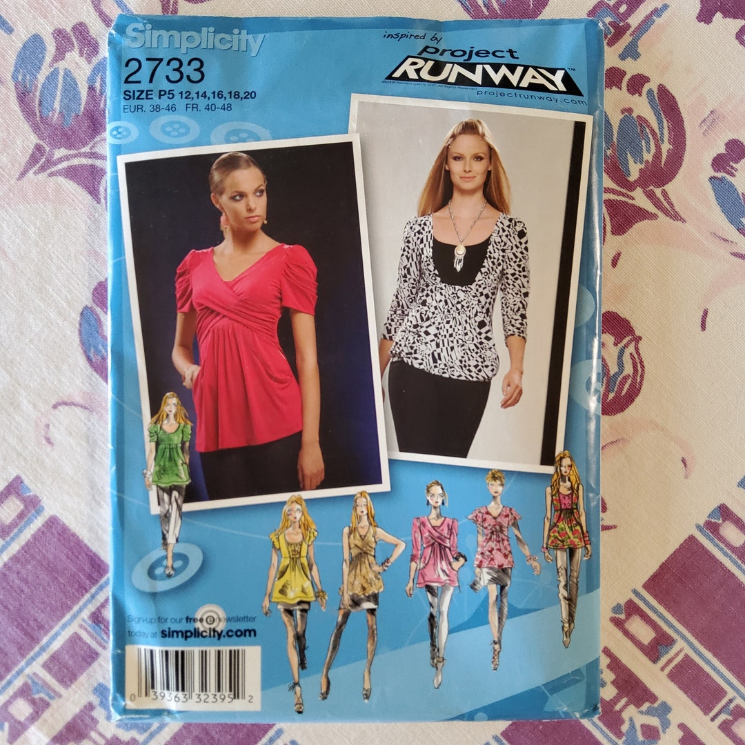 Simplicity Project Runway 2733 Complete Uncut Factory Folds Sewing ...