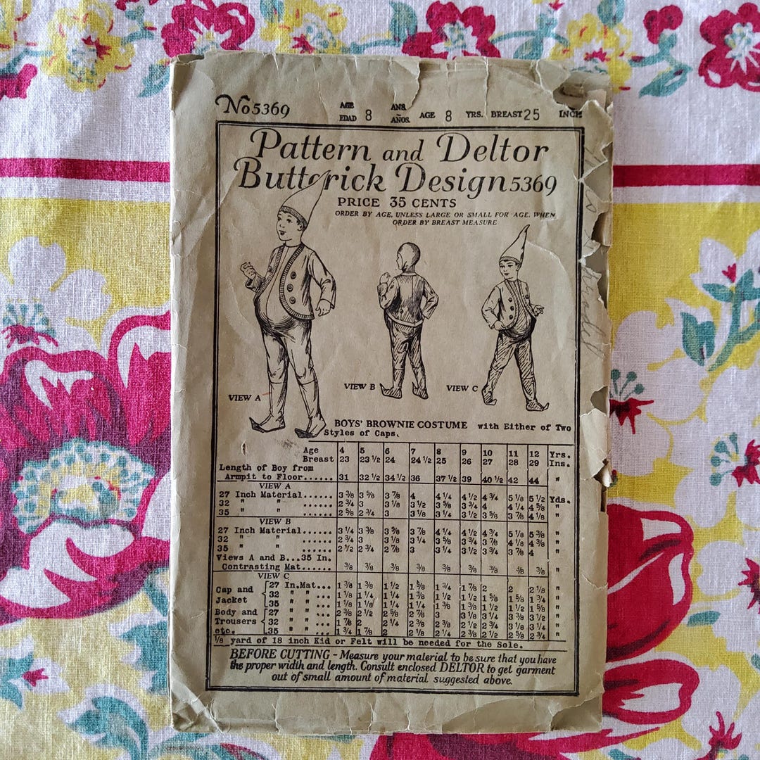 Deltor Butterick Design 5369 Used Complete Vintage 1923 20s Over 100 ...