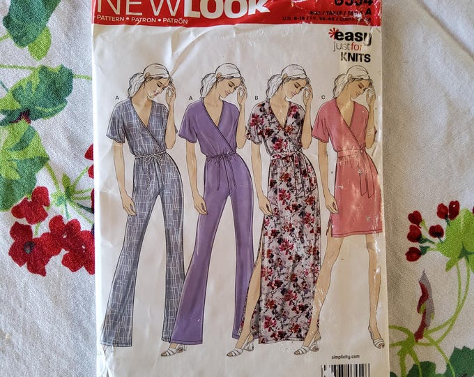 New Look 6554 Complete Uncut Factory Folds Sewing Pattern Jumpsuit Maxi ...