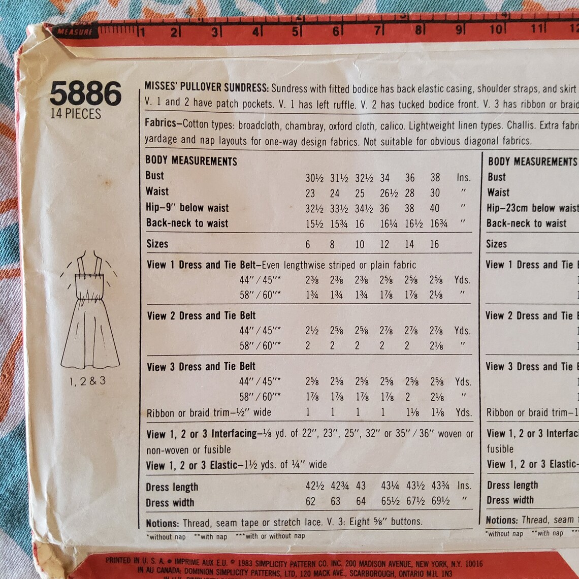 Simplicity 5886 Complete Uncut Factory Folds Vintage 80s | Etsy