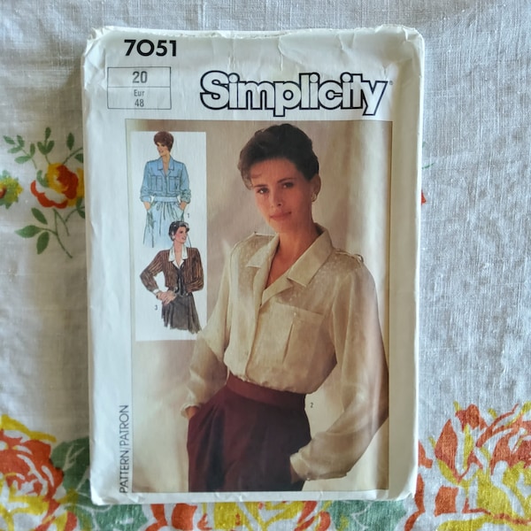 Simplicity Sewing Pattern Blouse - Etsy