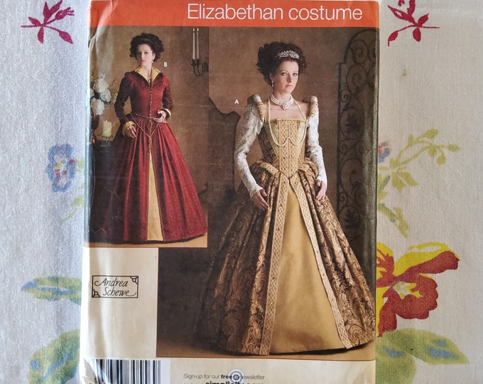 Simplicity 3782 Complete Uncut Factory Folds Sewing Pattern Elizabethan ...