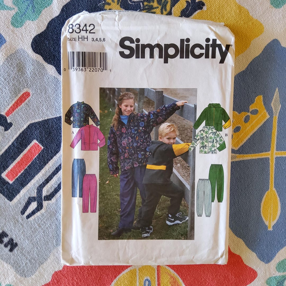 Simplicity 8342 Complete Uncut Factory Folds Vintage 90s Sewing Pattern ...