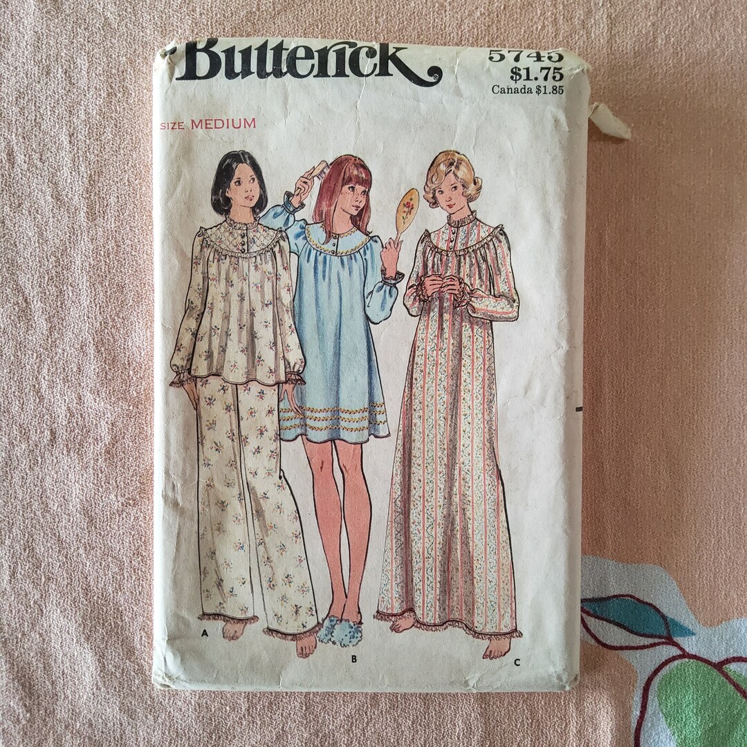 Butterick 5745 Complete Uncut Factory Folds Vintage 70s Sewing Pattern ...