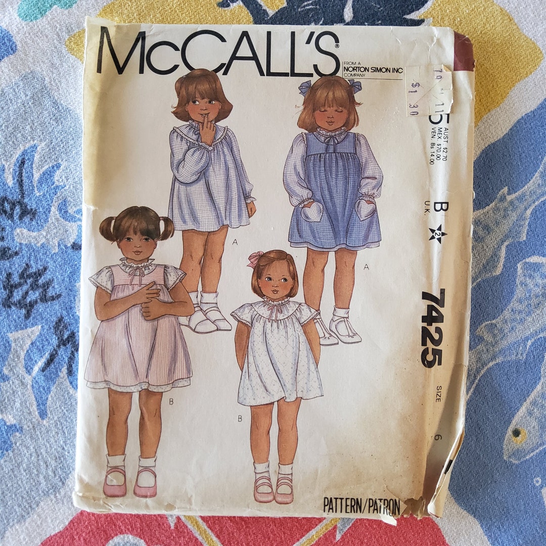 Mccalls 7425 Complete Uncut Factory Folds Vintage 80s Sewing Pattern ...