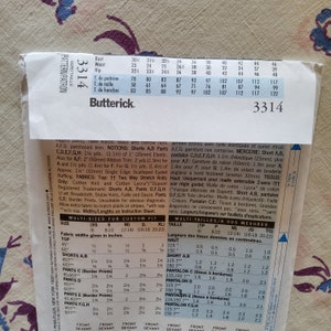 Butterick 3314 Complete Uncut Factory Folds Y2K Era Sewing Pattern ...