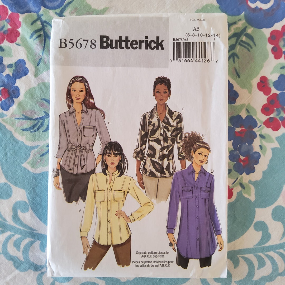 Butterick 5678 Complete Uncut Factory Folds Sewing Pattern Button up ...