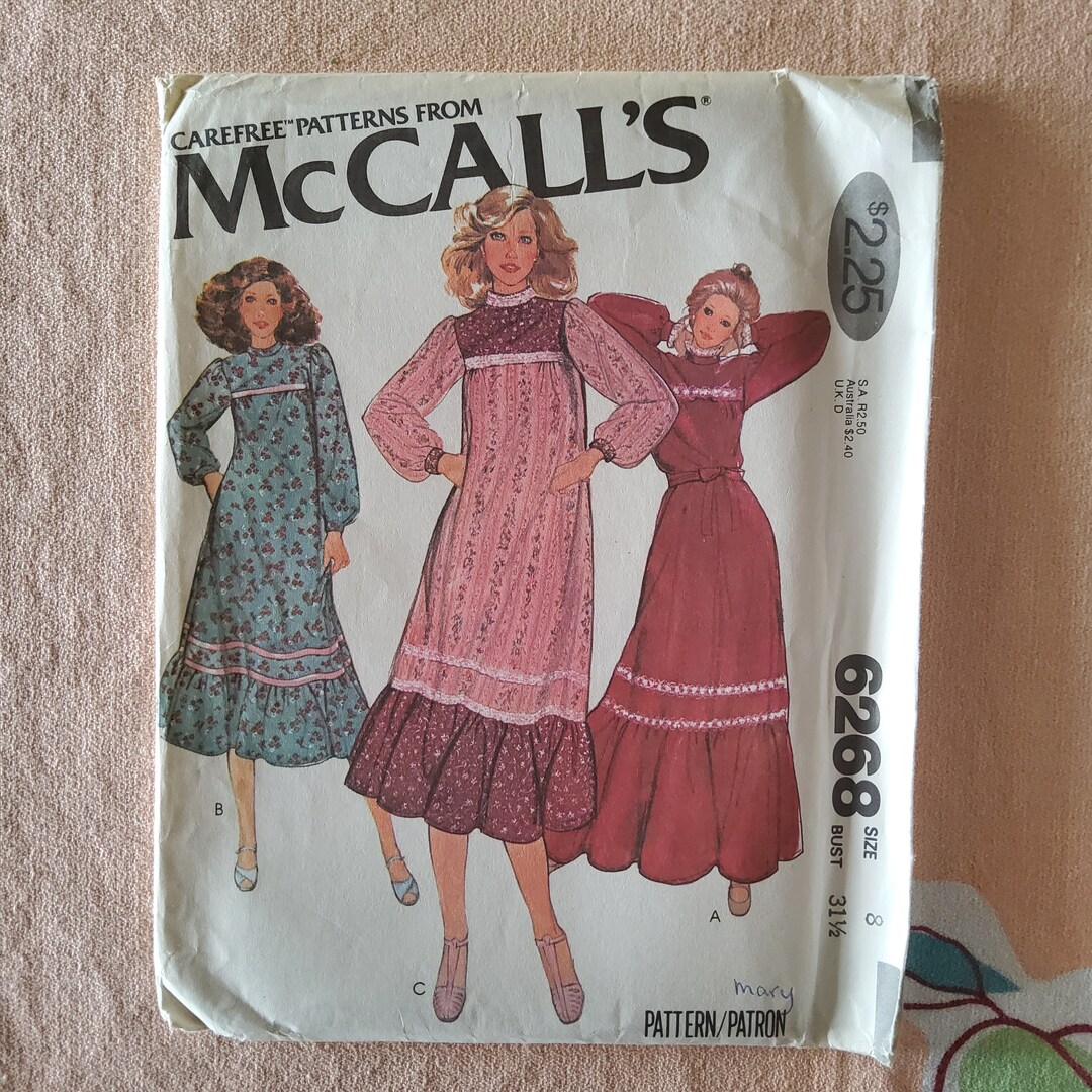 Mccalls 6268 Complete Uncut Factory Folds Vintage 70s Sewing Pattern ...