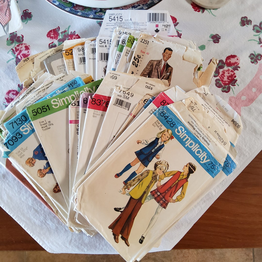 1.5 LBS Ephemera Vintage Sewing Pattern Envelopes Only Simplicity ...
