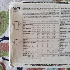 Simplicity 9107 Complete Uncut Factory Folds Vintage 80s Sewing Pattern ...