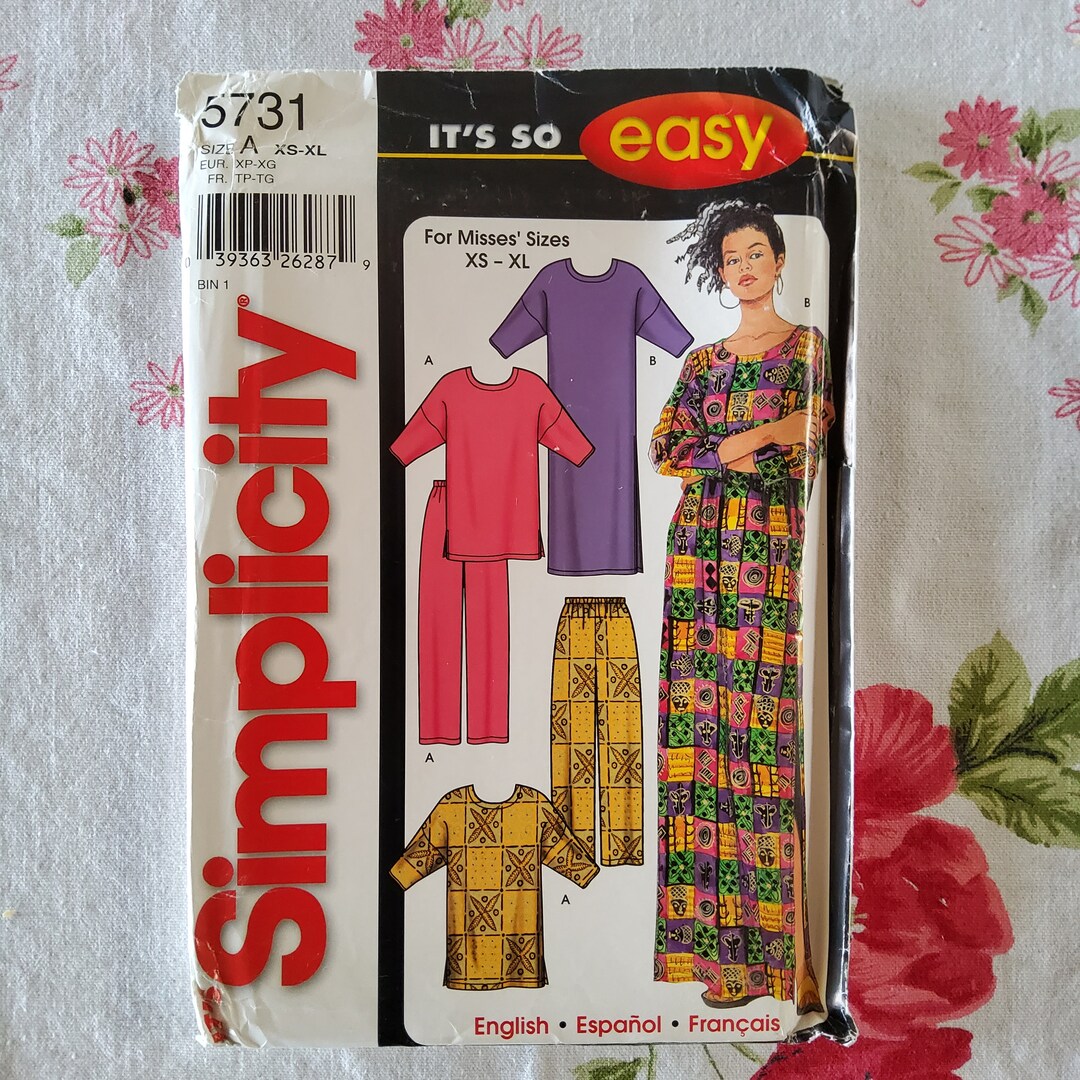 Simplicity 5731 Complete Uncut Factory Folds the Ultimate Loungewear ...