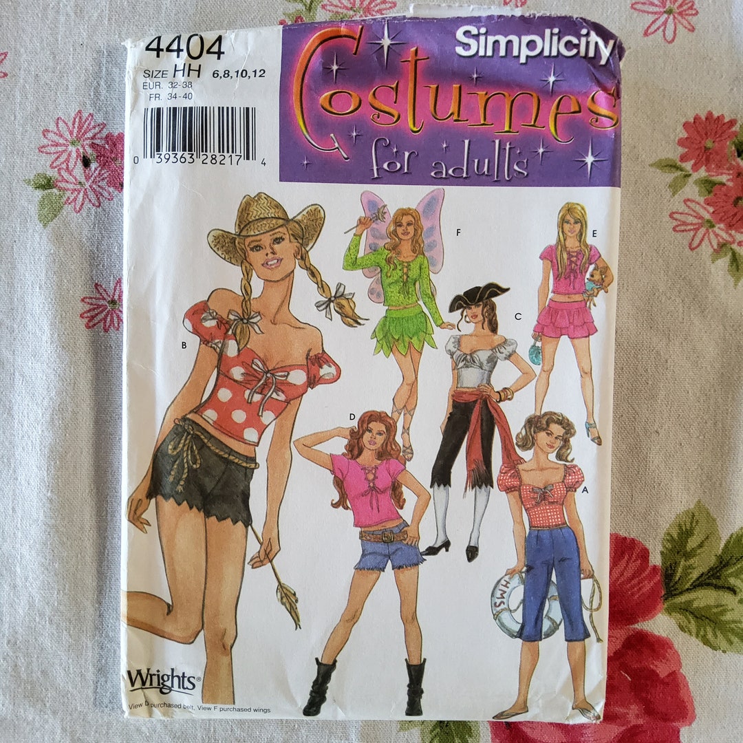 Simplicity 4404 Complete Uncut Factory Folds Sewing Costume Pattern ...