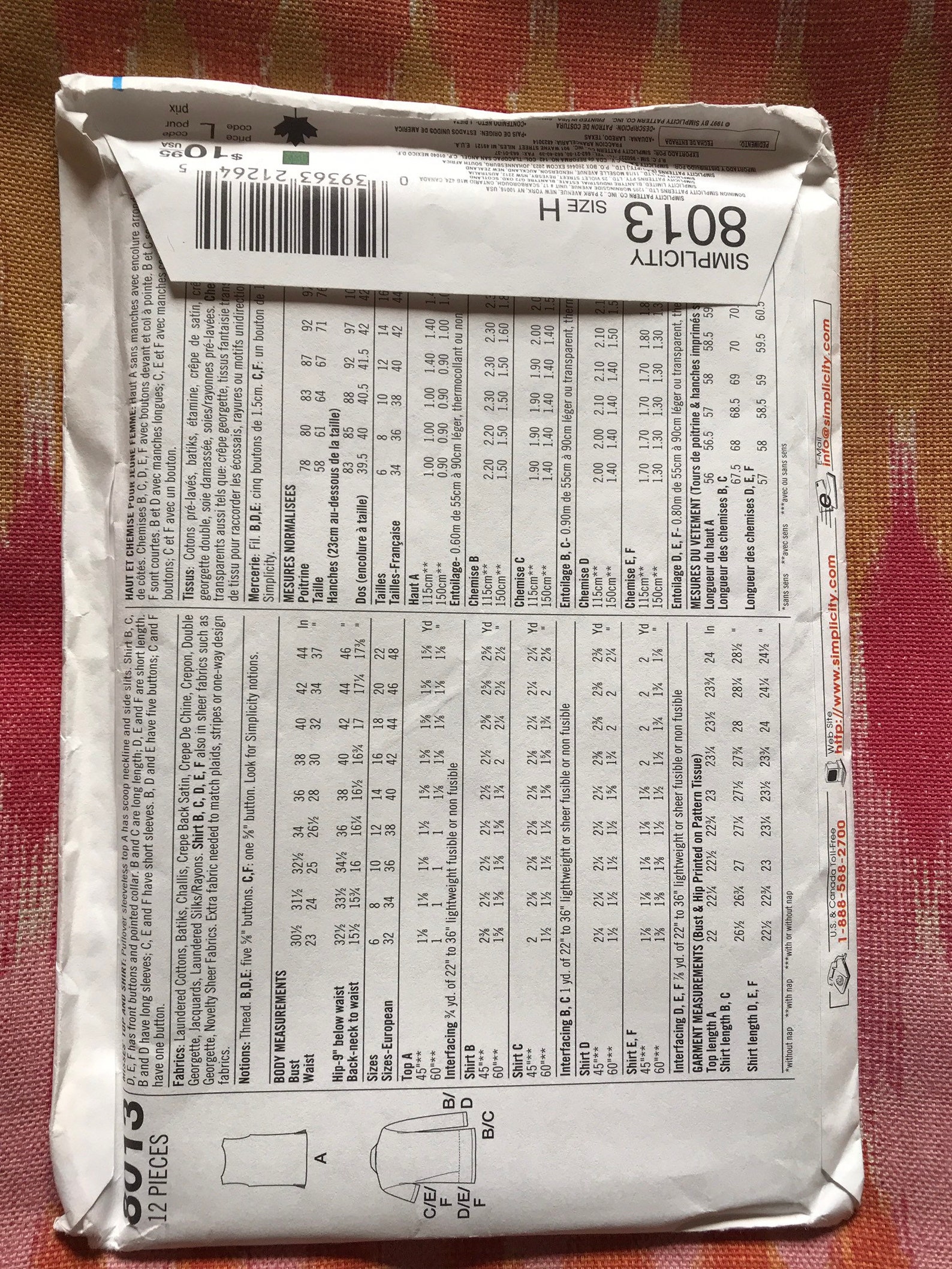 Simplicity 8013 Complete Uncut Factory Folds Six Made Easy | Etsy