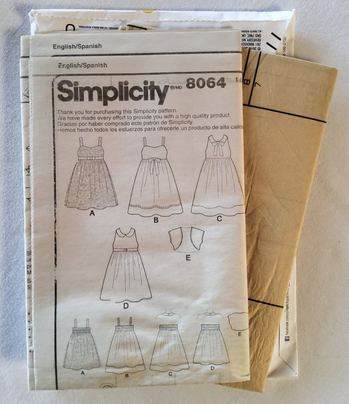 Simplicity 8064 Complete Uncut Factory Folds Children's - Etsy