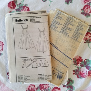 Butterick 5882 Complete Uncut Factory Folds Sewing Pattern by Gerie ...