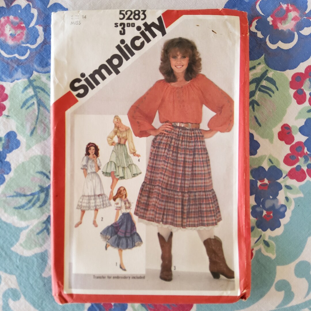 Simplicity 5283 Complete Uncut Factory Folds Vintage 80s Sewing Pattern ...