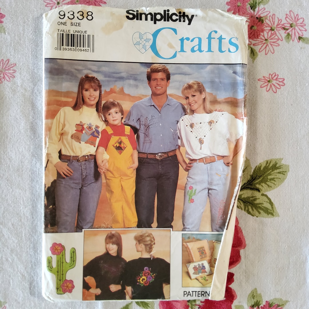 Simplicity 9338 Complete Uncut Factory Folds Vintage 80s Transfer Only ...
