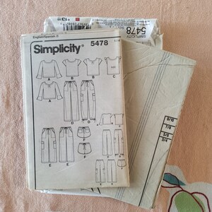 Simplicity Jr Trend 5478 Complete Uncut Factory Folds Sewing Pattern ...