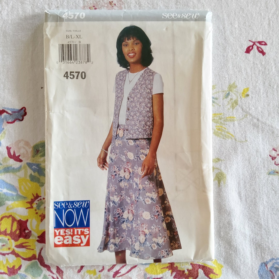 Butterick 4570 Complete Uncut Factory Folds Vintage 90s Sewing Pattern ...