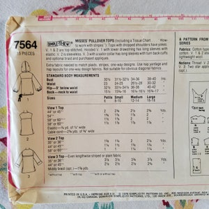 Simplicity 7564 Cut Complete or Uncut FF 70s Sewing Pattern Middy Style ...
