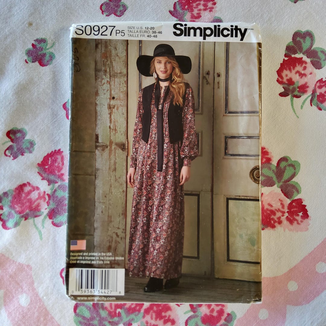 Simplicity 0927 / 8165 Complete Uncut Factory Folds Sewing Pattern Maxi ...