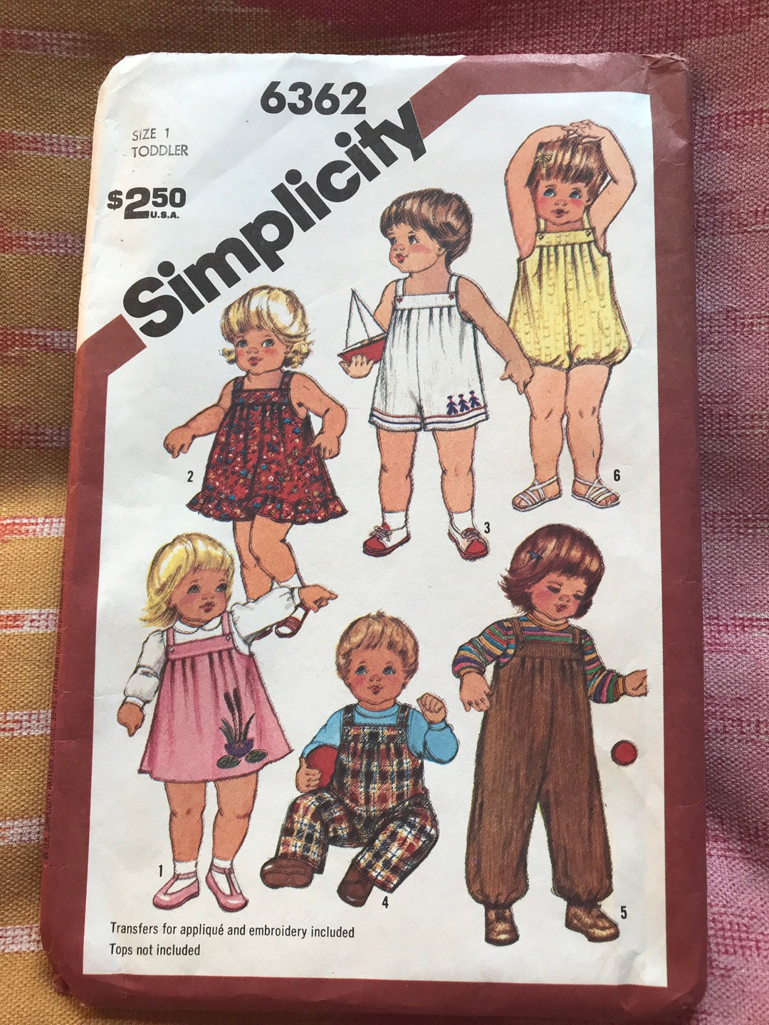 Simplicity 6362 Cut Complete & With Transfers Vintage 80s Sewing ...