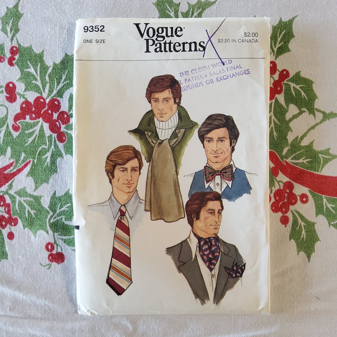 Vogue 9352 Complete Uncut Factory Folds Vintage 80s Sewing Pattern Mens ...