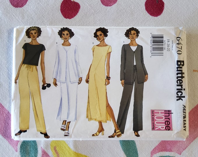 Butterick 6470 Complete Uncut Factory Folds Vintage 90s Sewing Pattern ...