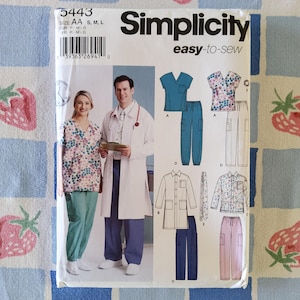 Simplicity 5443 Complete Uncut Factory Folds Sewing Pattern HCW Medical ...
