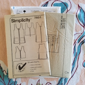 Simplicity 7601 Complete Uncut Factory Folds Vintage 90s Sewing Pattern ...