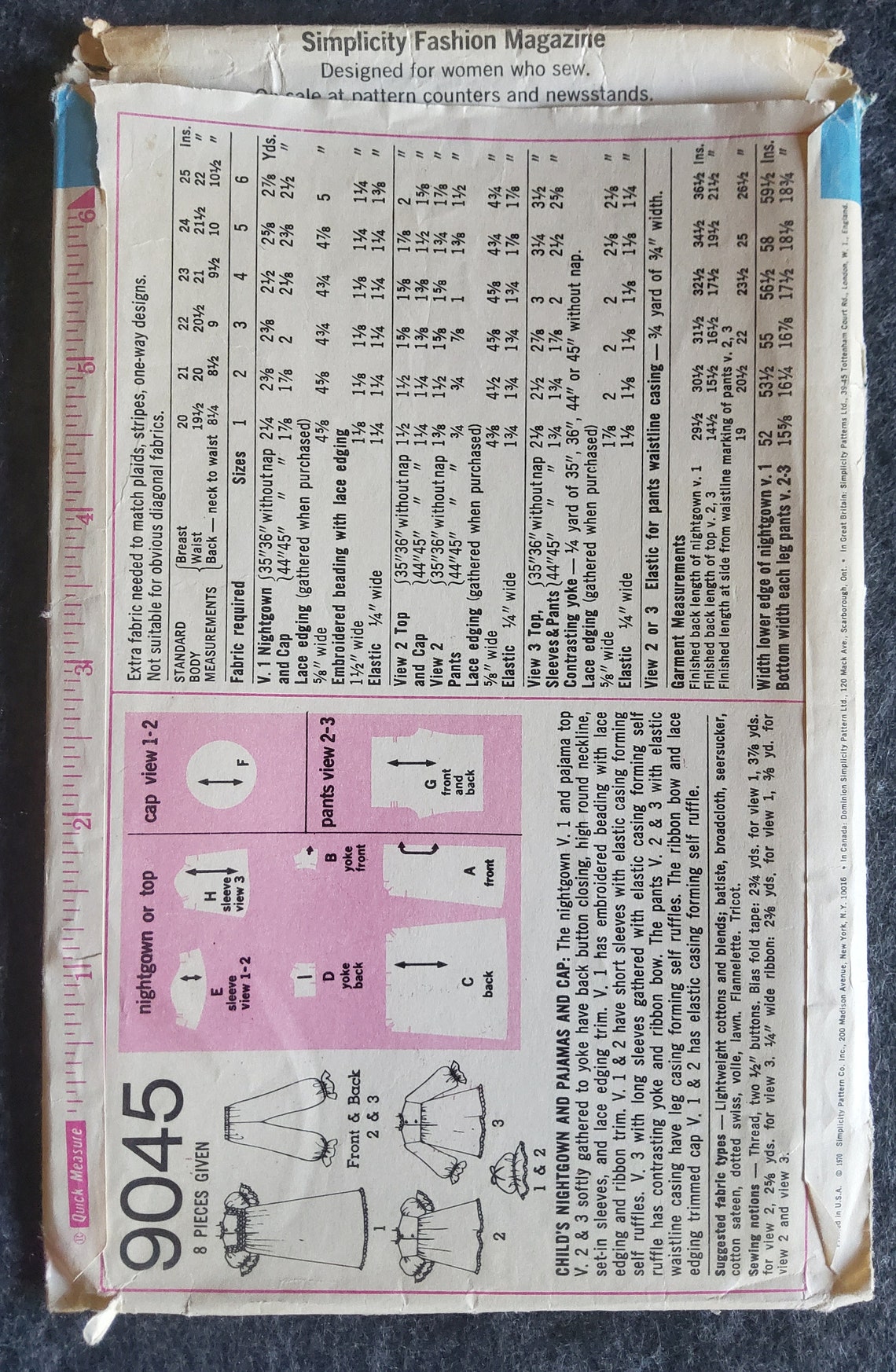 Simplicity 9045 Complete Uncut Factory Folds Vintage 70s Kids - Etsy