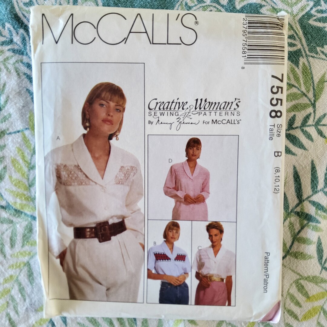 Mccalls 7558 Complete Uncut Factory Folds Vintage 90s Creative Woman's ...