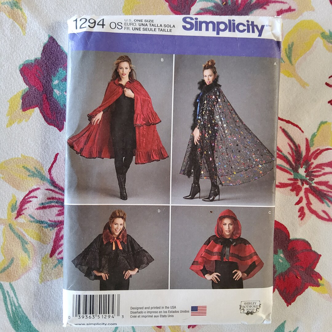 Simplicity 1294 Complete Uncut Factory Folds Sewing Pattern Costume or ...