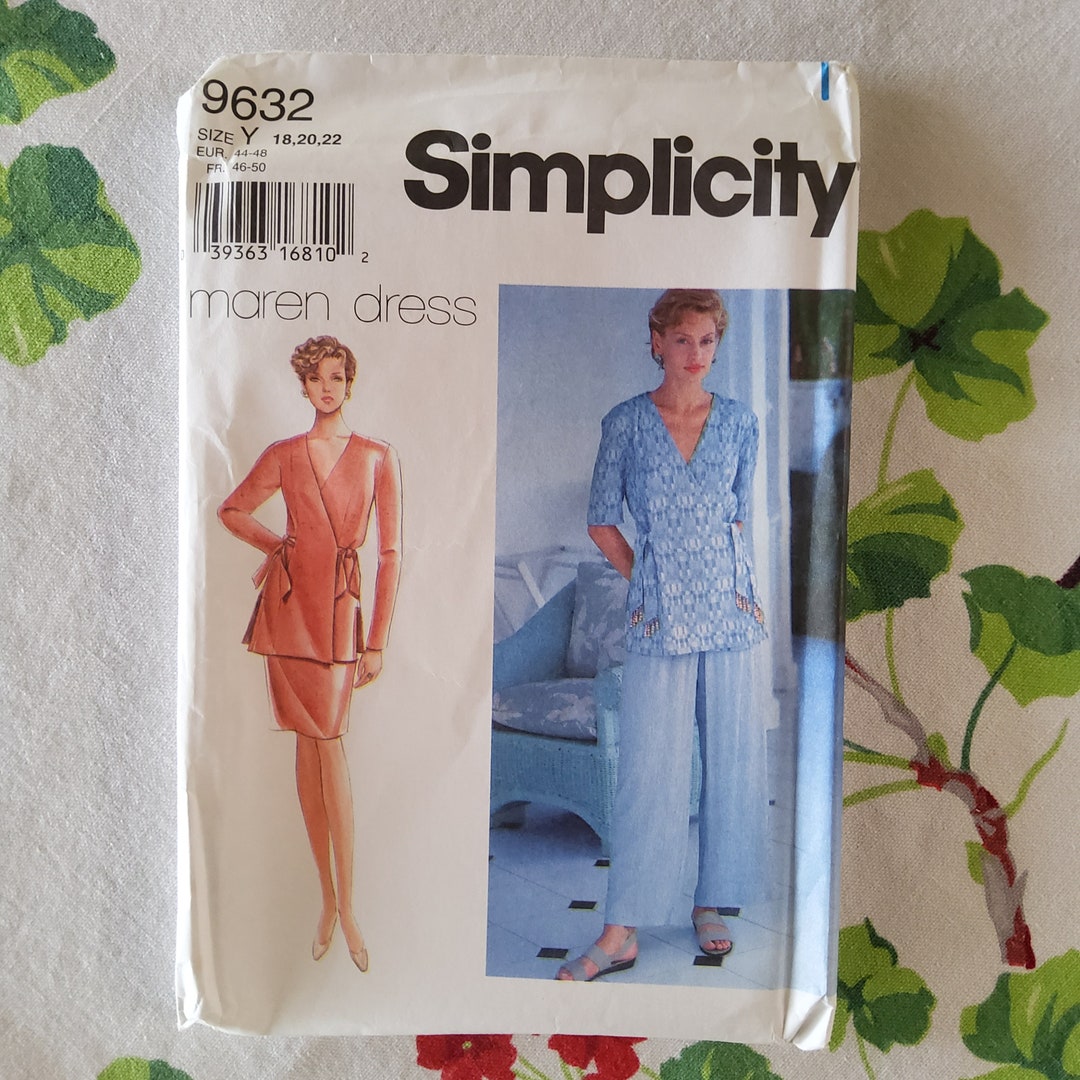 Simplicity 9632 Complete Uncut Factory Folds Vintage 90s Sewing Pattern ...