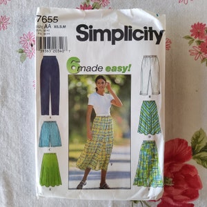 Simplicity 7655 Complete Uncut Factory Folds Vintage 90s Sewing Pattern ...