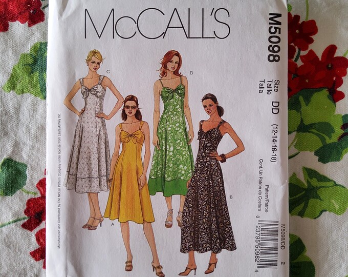 Mccalls 5098 Complete Uncut Factory Folds Sewing Pattern Laura Ashley ...