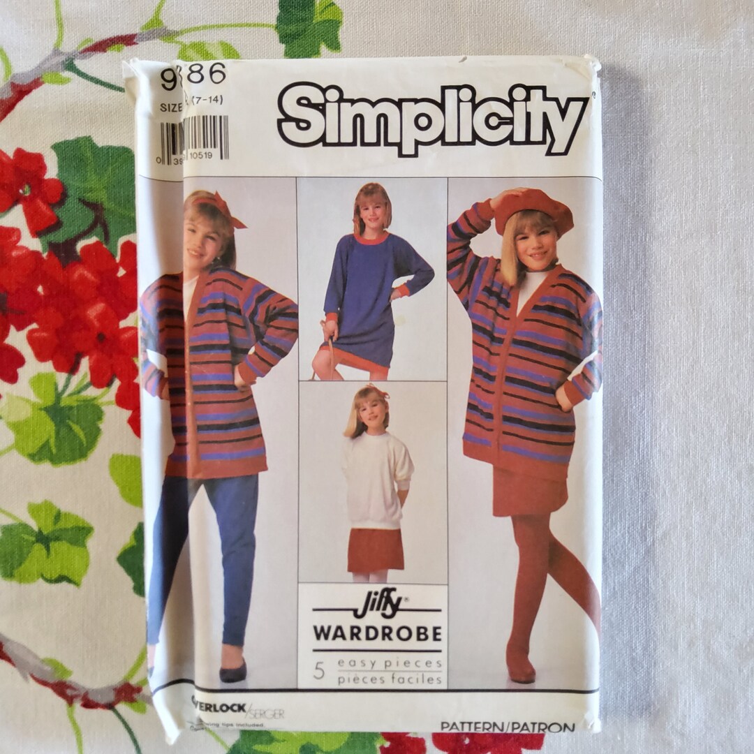 Simplicity 9886 Complete Uncut Factory Folds Vintage 90s Sewing Pattern ...