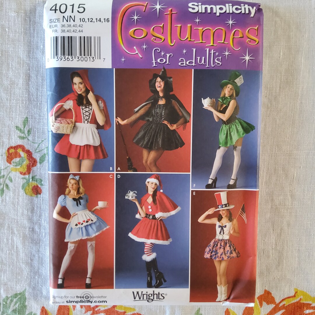 Simplicity Costumes for Adults 4015 Complete Uncut Factory Folds Sewing ...