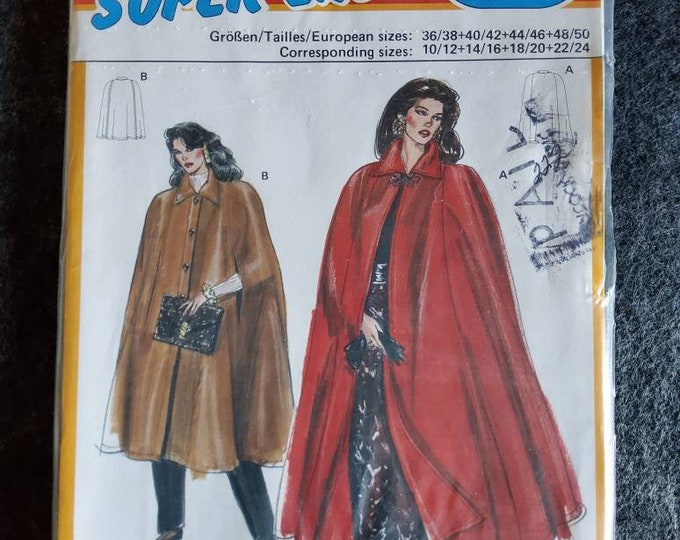 Burda Super Easy 5197 Complete Uncut Factory Folds Amazing Cloak ...