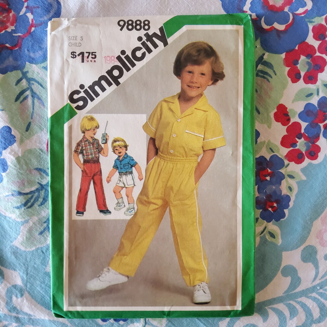 Simplicity 9888 Complete Uncut Factory Folds Vintage 80s Sewing Pattern ...