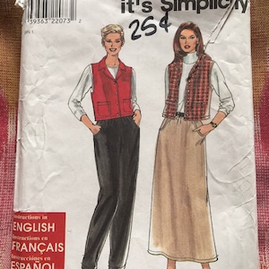 Simplicity 8343 Complete Uncut Factory Folds Vintage 90s Sewing Pattern ...